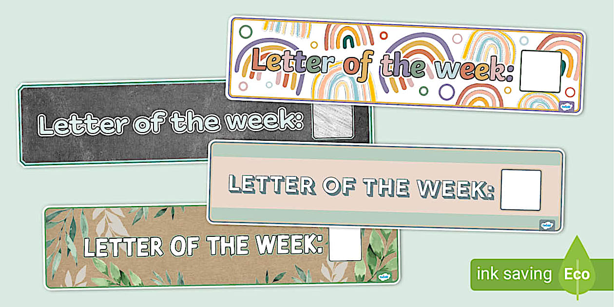 Letter of the Week Banners (teacher made) - Twinkl