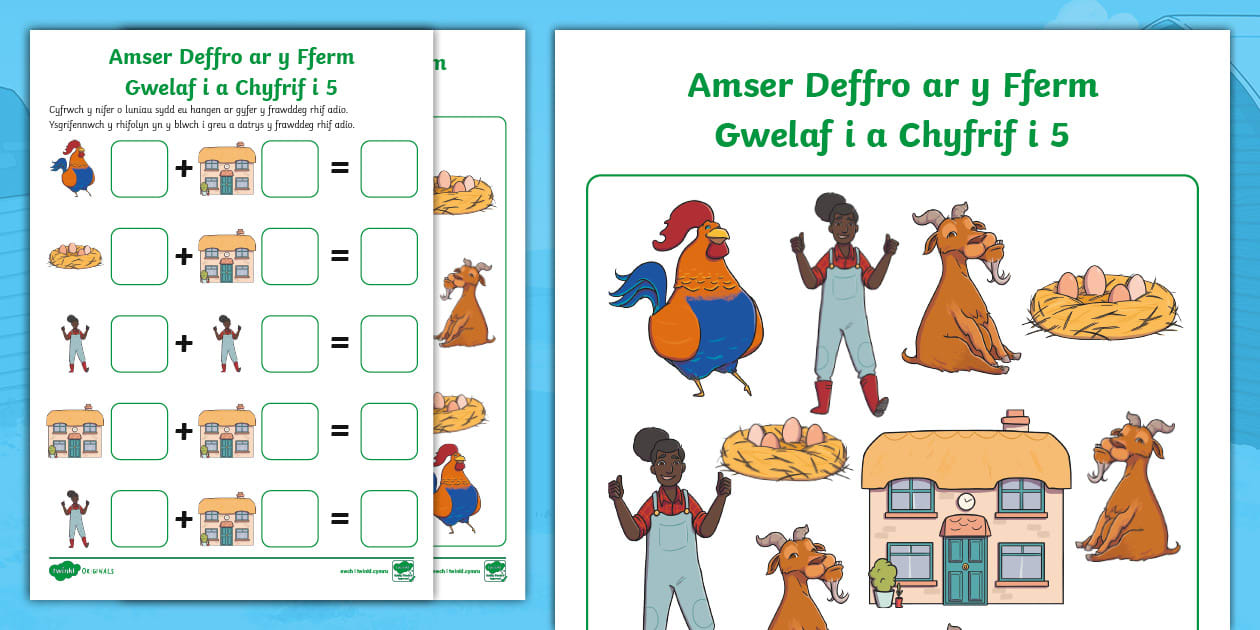 Amser Deffro ar y Fferm: Gwelaf i a Chyfrif i 5