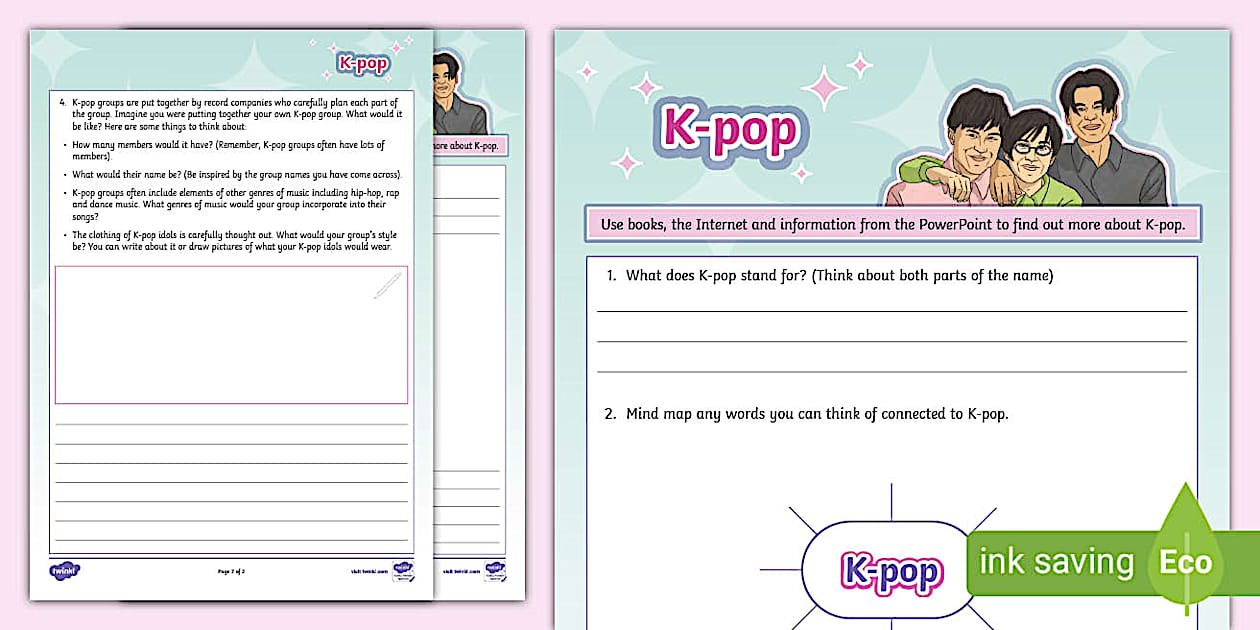 👉 KS2 K-Pop Music Activity