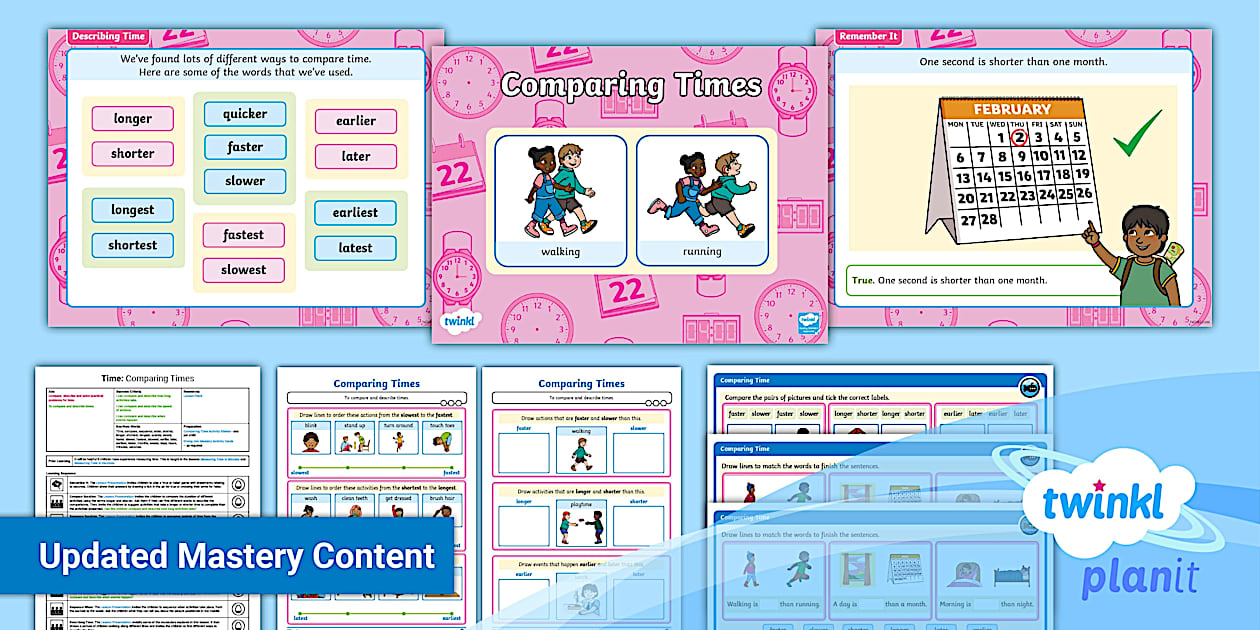 👉 Year 1 Understanding Time PlanIt Maths Lesson 1