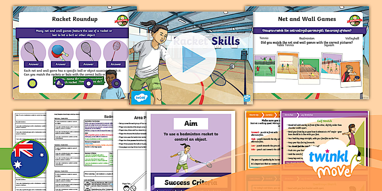 Move PE Year 4 Badminton Lesson 1: Racket Skills - Twinkl