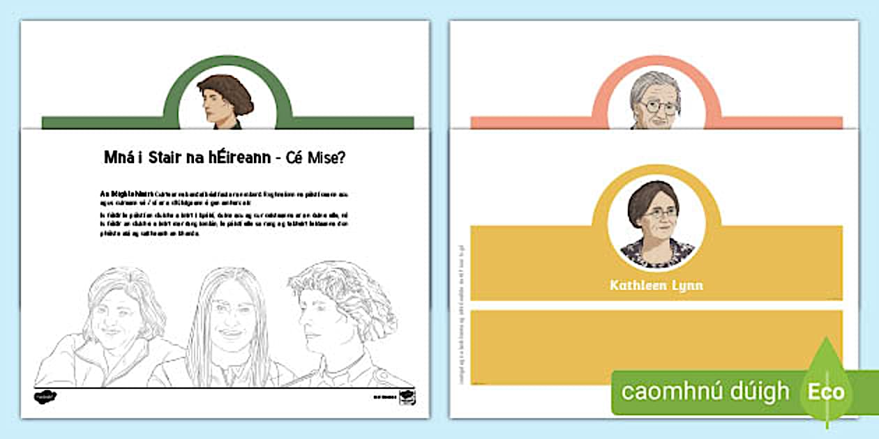 Women in Irish History Who Am I Game Gaeilge (teacher made)