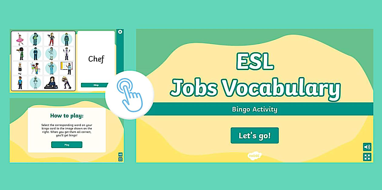 ESL Jobs and Occupations Bingo (teacher made) - Twinkl