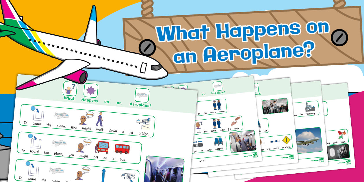 Twinkl Symbols: What Happens on an Aeroplane?