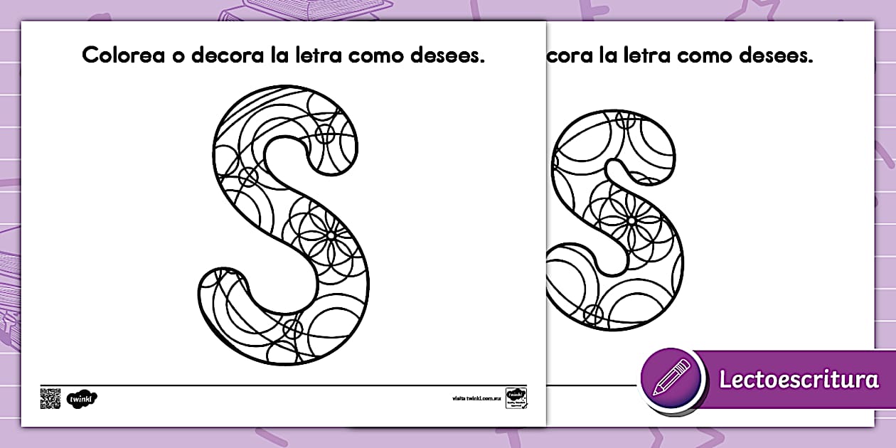 Hoja para colorear: La letra S (creat de profesori) - Twinkl