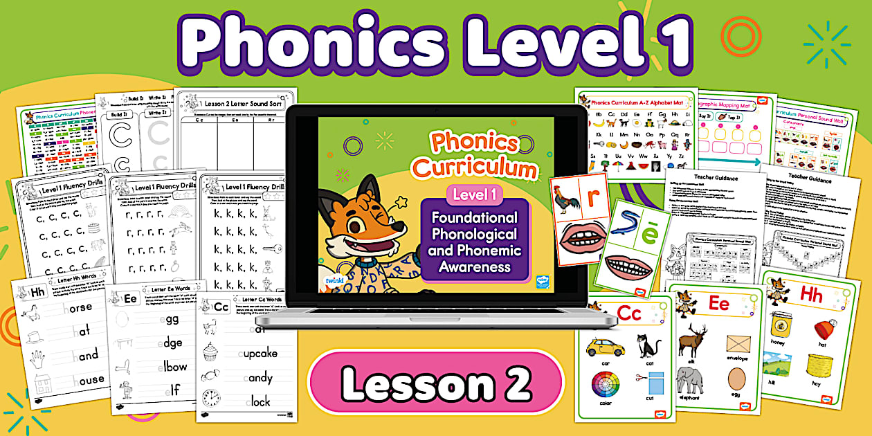 Phonics Curriculum Level 1 Lesson 2 Pack