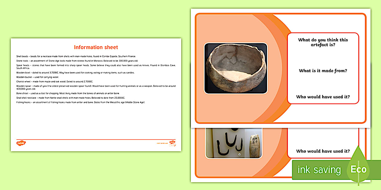 Stone Age Artifacts Display Posters (Teacher-Made) - Twinkl