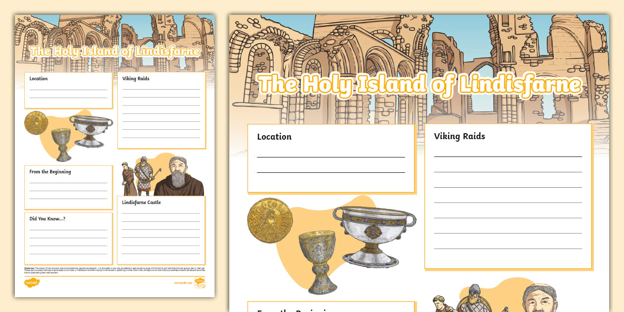 The Holy Island of Lindisfarne Fact File Template