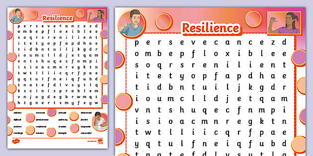 * NEW * Resilience Word Search - KS2 (teacher made) - Twinkl