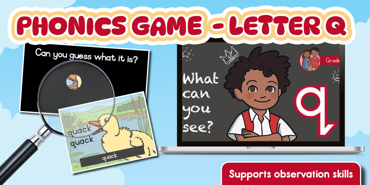 Grade R Phonics Game - Letter Q (CAPS Aligned)
