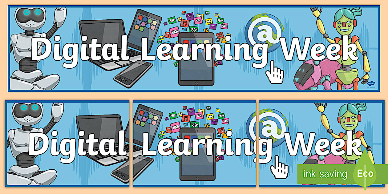 Digital Learning Week Display Banner (teacher made) - Twinkl