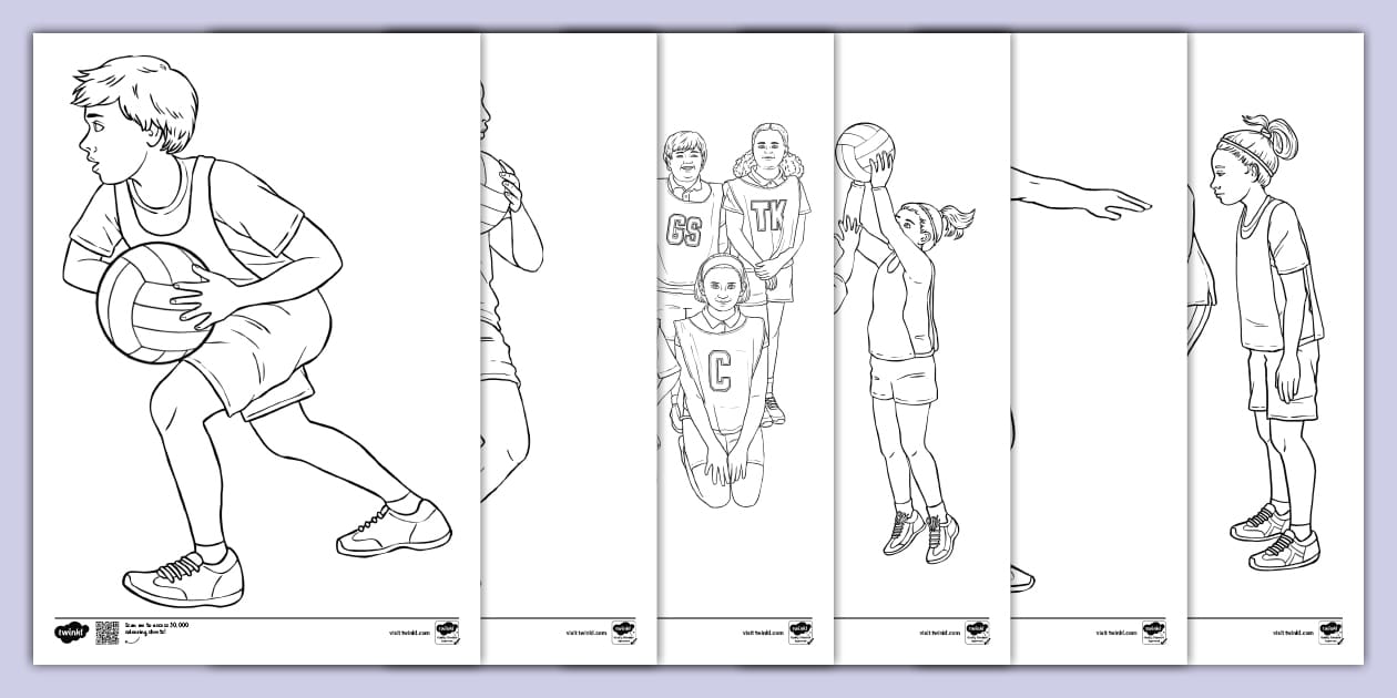 Netball Colouring Pages - Twinkl - KS2 (l'enseignant a fait)