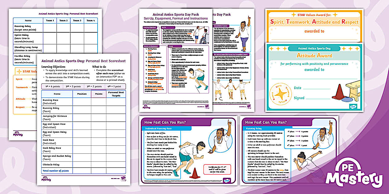 PE Mastery: Year 1 Running and Jumping Competition Pack