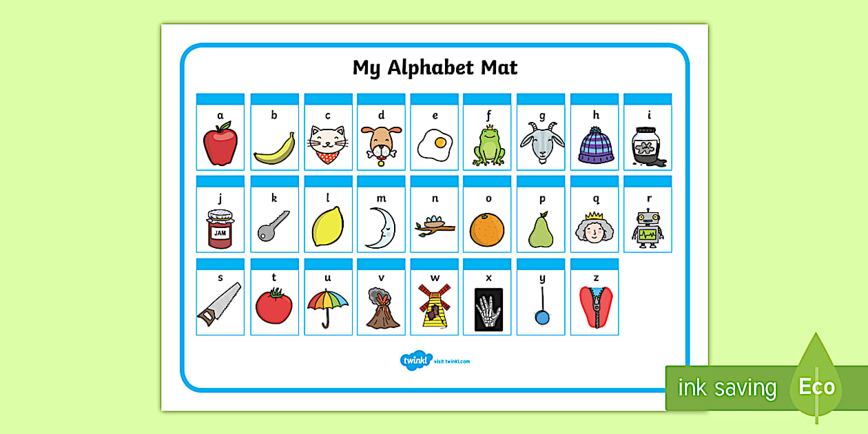 Cursive A-Z Alphabet Mat (Phase 1) (teacher made) - Twinkl