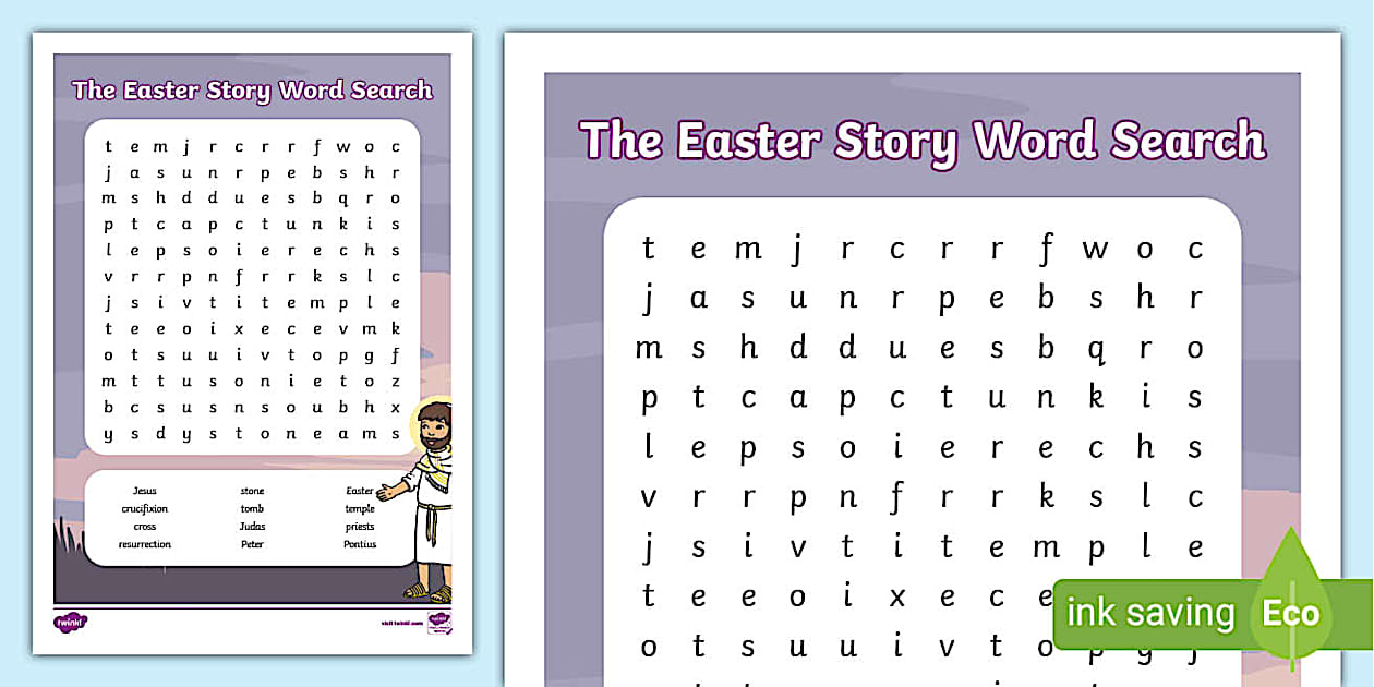 The Easter Story Word Search (teacher made) - Twinkl