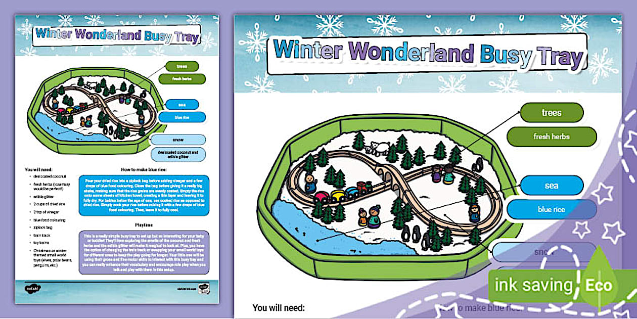 Winter Wonderland Busy Tray (teacher made) - Twinkl
