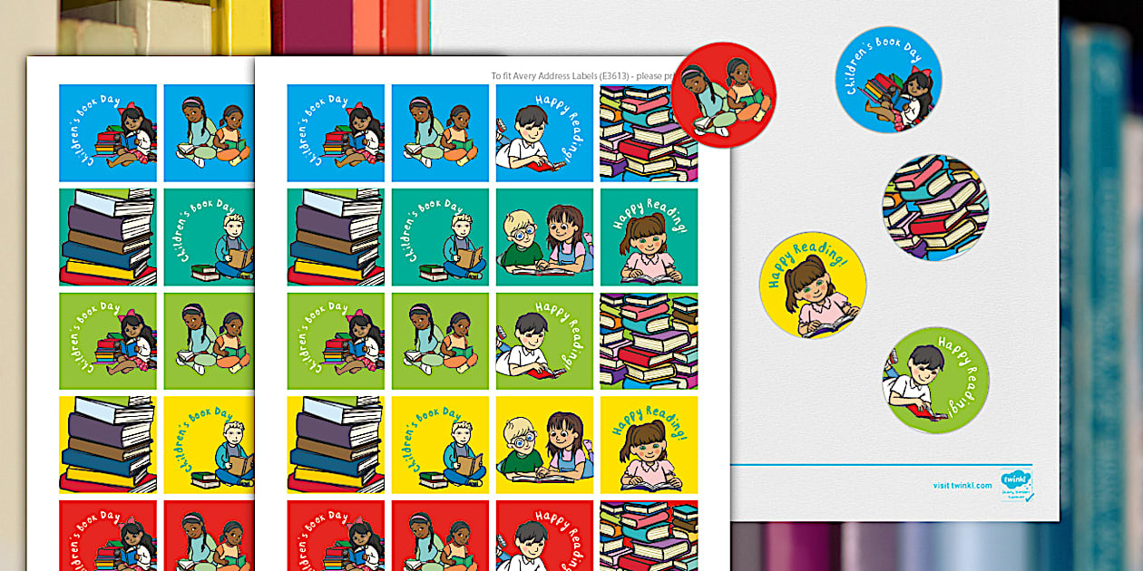 International Children's Book Day - Printable Stickers