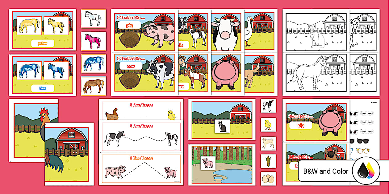 Early Childhood Farm Animals Busy Bag Activity Pack - Twinkl