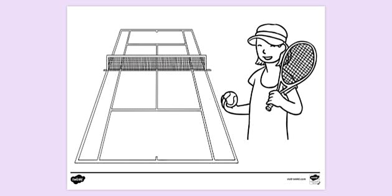 Tennis Colouring Page | Colouring Sheets (teacher made)