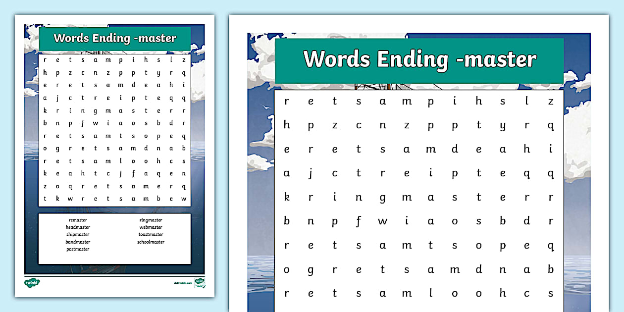 Words Before Master Word Search (professor feito) - Twinkl