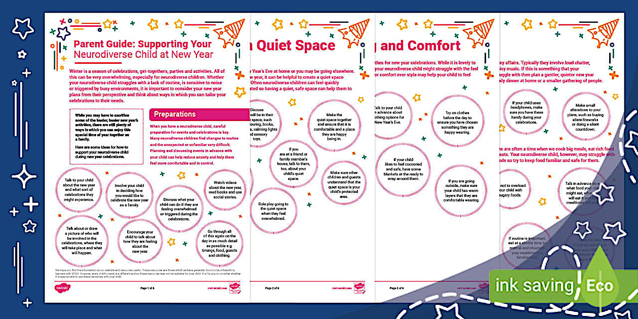 How to Support A Neurodivergent Child at New Year - Twinkl