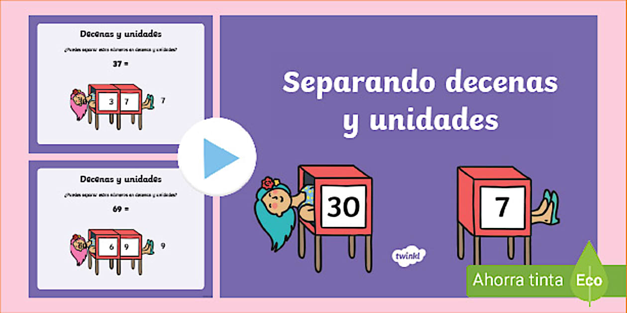 PowerPoint: Separar decenas y unidades - Twinkl