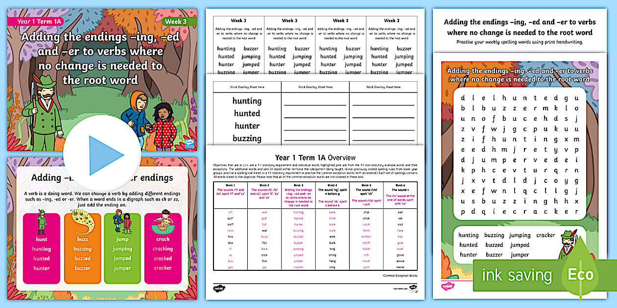 Year 1 Term 1A Week 3 Spelling Pack (teacher made) - Twinkl