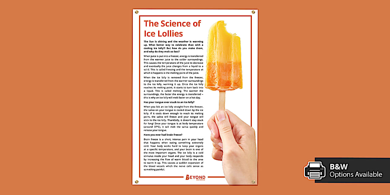 The Science of Ice Lollies | Information Poster | Beyond