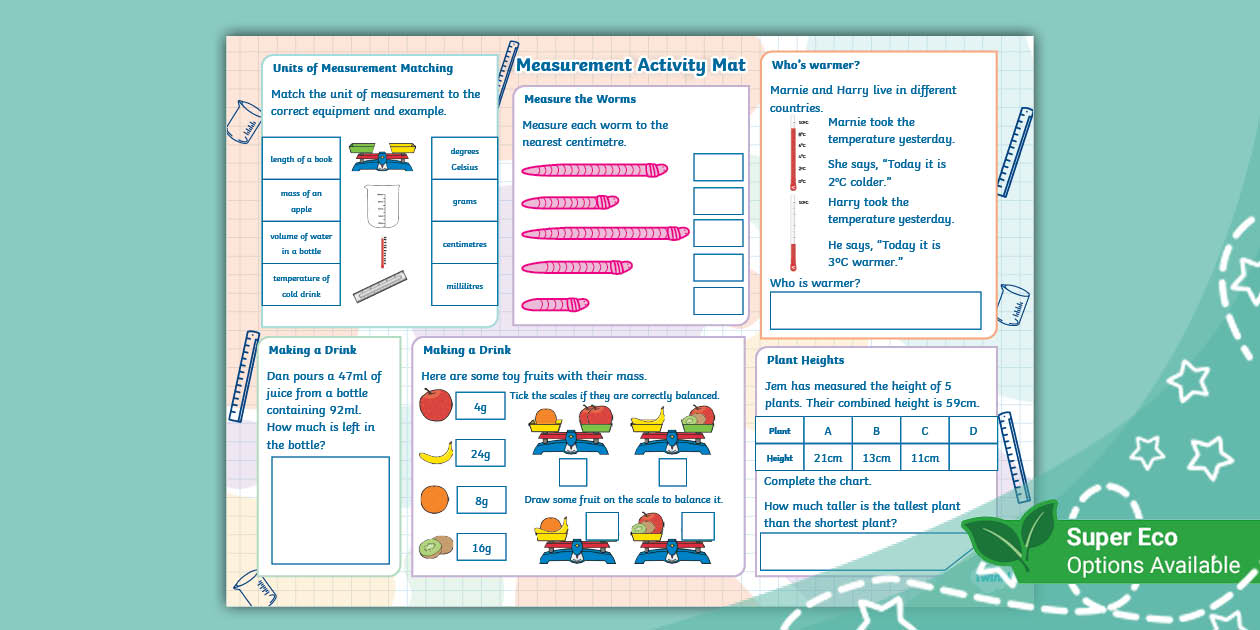 Measurement Activity Mat (Ages 6 - 7) (Lehrer gemacht)