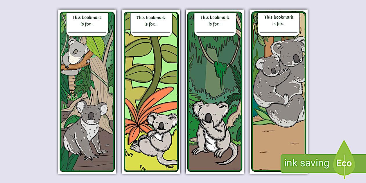 Koala Picture Bookmarks (teacher made) - Twinkl