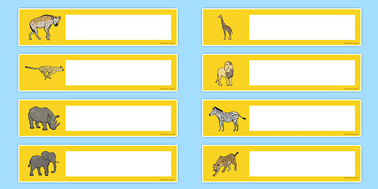 Safari Themed Editable Gratnells Tray Labels - Twinkl