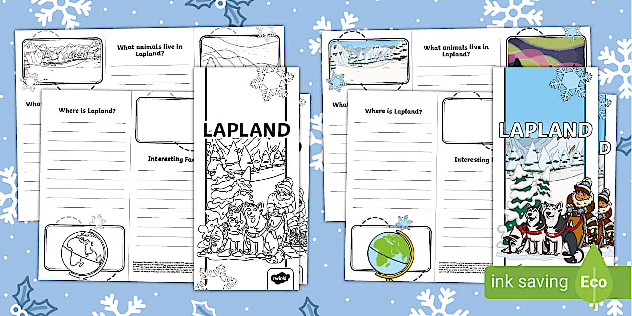 Lapland Leaflet Template (teacher made) - Twinkl
