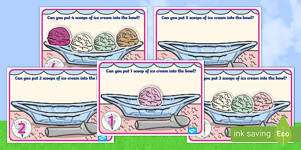 👉 Ice-Cream Parlour Counting 1-5 Activity (teacher made)