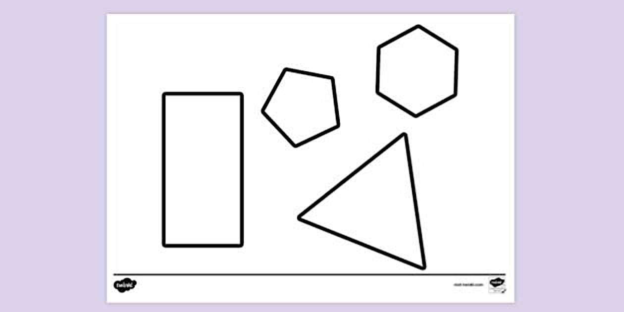 Flat Shapes Colouring Sheet | Colouring Sheets - Twinkl