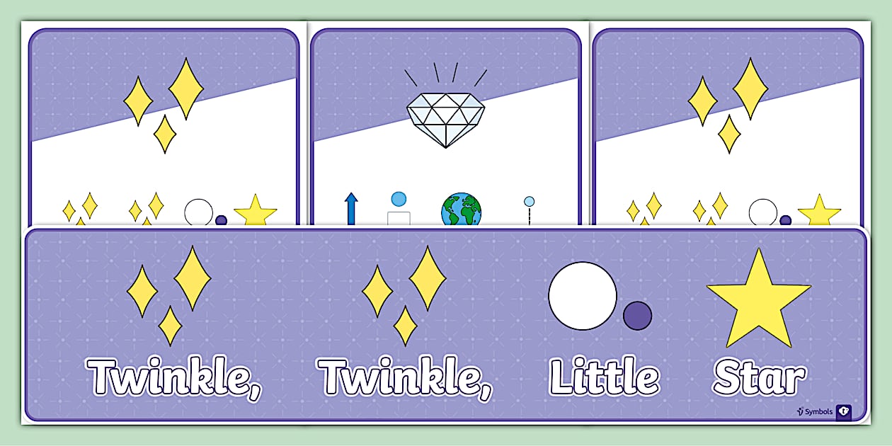 Twinkl Symbols: Twinkle, Twinkle Little Star Poster - Twinkl