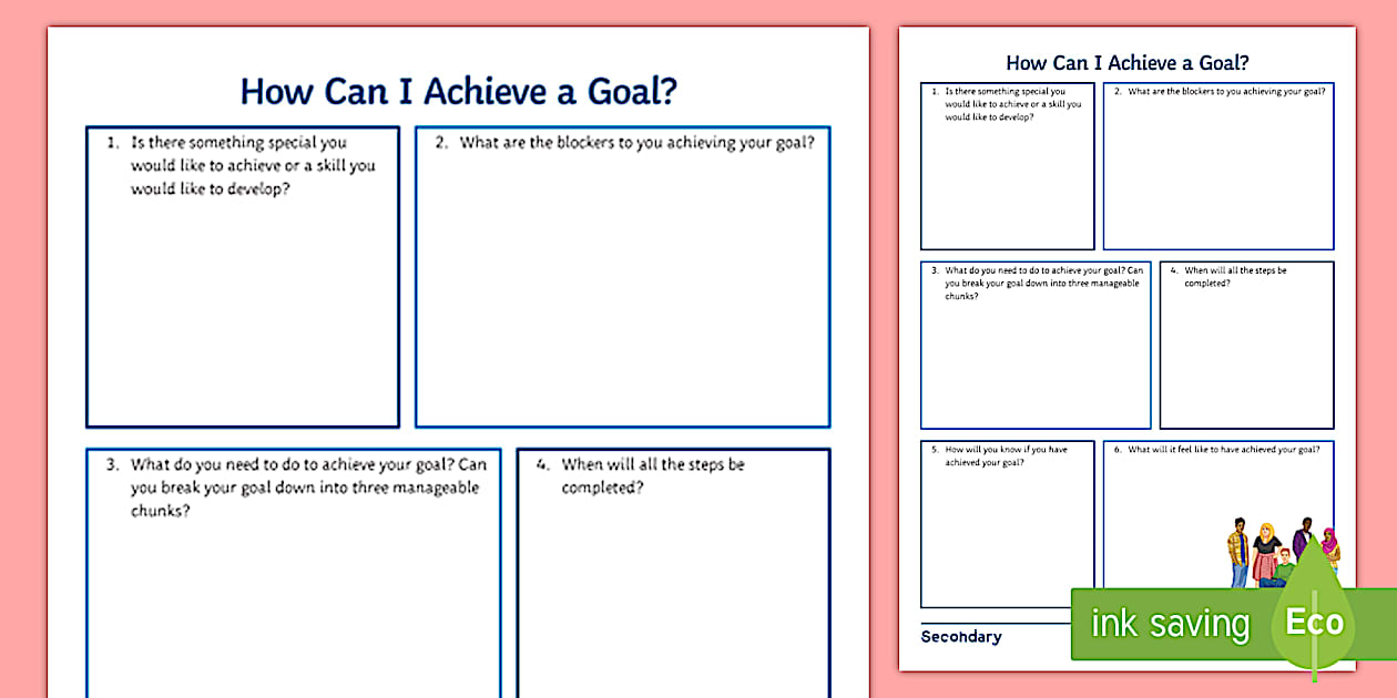 How Can I Achieve a Goal? Worksheet (teacher made) - Twinkl