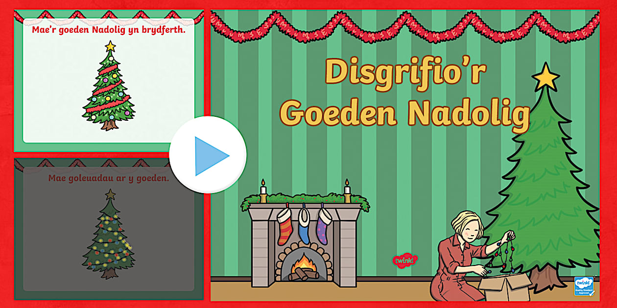 Describing a Christmas Tree in Welsh PowerPoint - Twinkl
