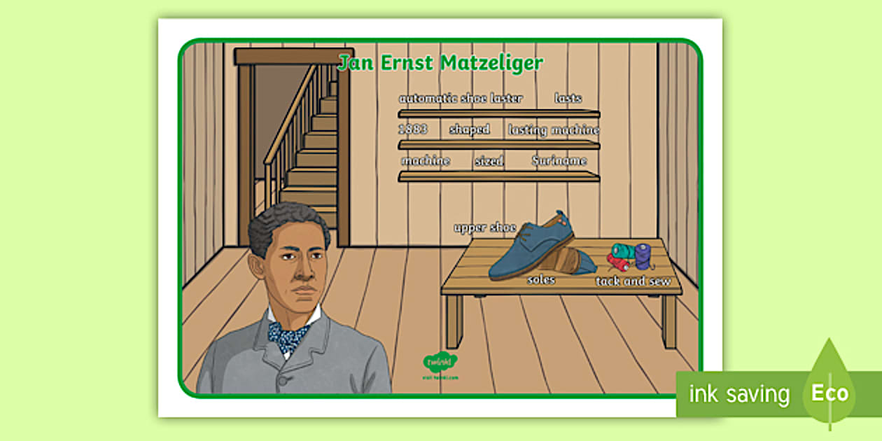 Jan Ernst Matzeliger Word Mat (teacher made) - Twinkl