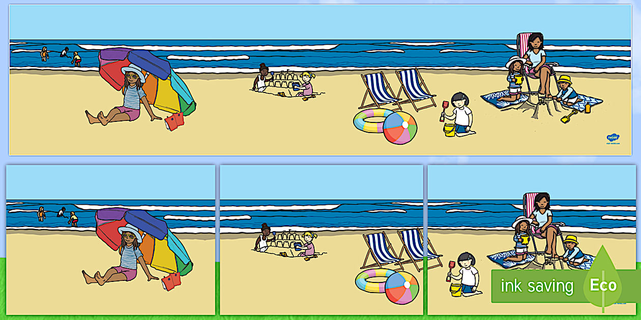 Summer Small World Background (teacher made) - Twinkl