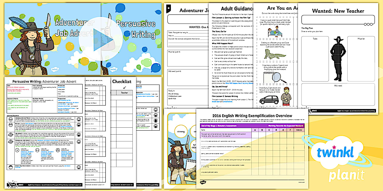 Explorers: Up and Amelia Earhart: Persuasive Writing Y2 Genre Unit Pack