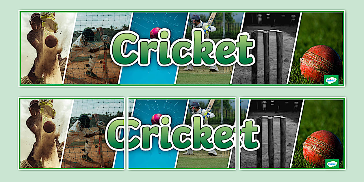 Cricket Photo Display Banner (Teacher-Made) - Twinkl