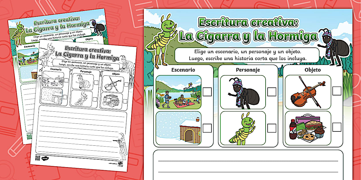 Guía de Trabajo: Escritura Creativa - La Cigarra y la Hormiga
