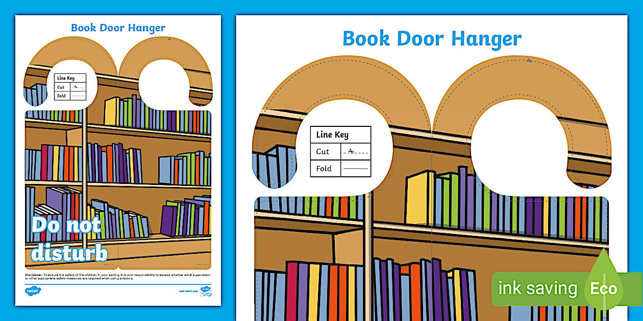Book Door Hanger (l'insegnante ha fatto) - Twinkl