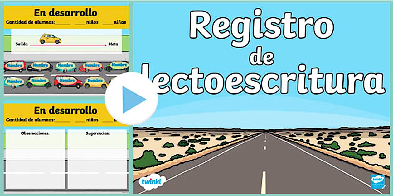 PowerPoint: Registro de lectoescritura - Twinkl