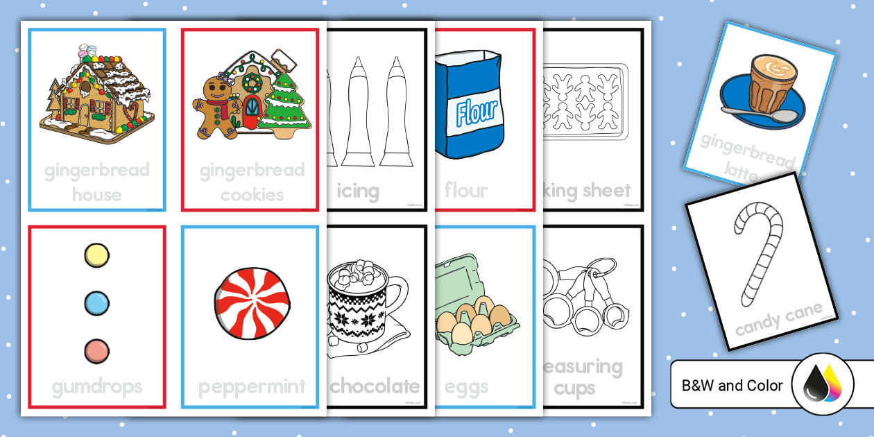 Gingerbread Bakery Dramatic Play Tracing Word Cards - Twinkl