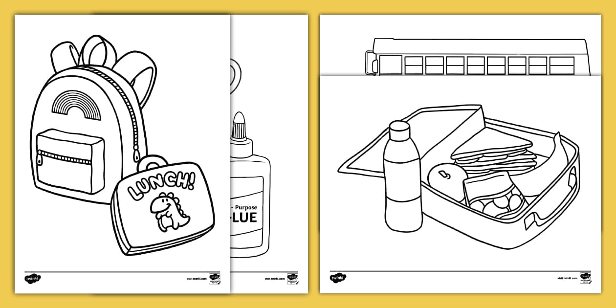 Back-To-School Coloring Sheets (teacher made) - Twinkl