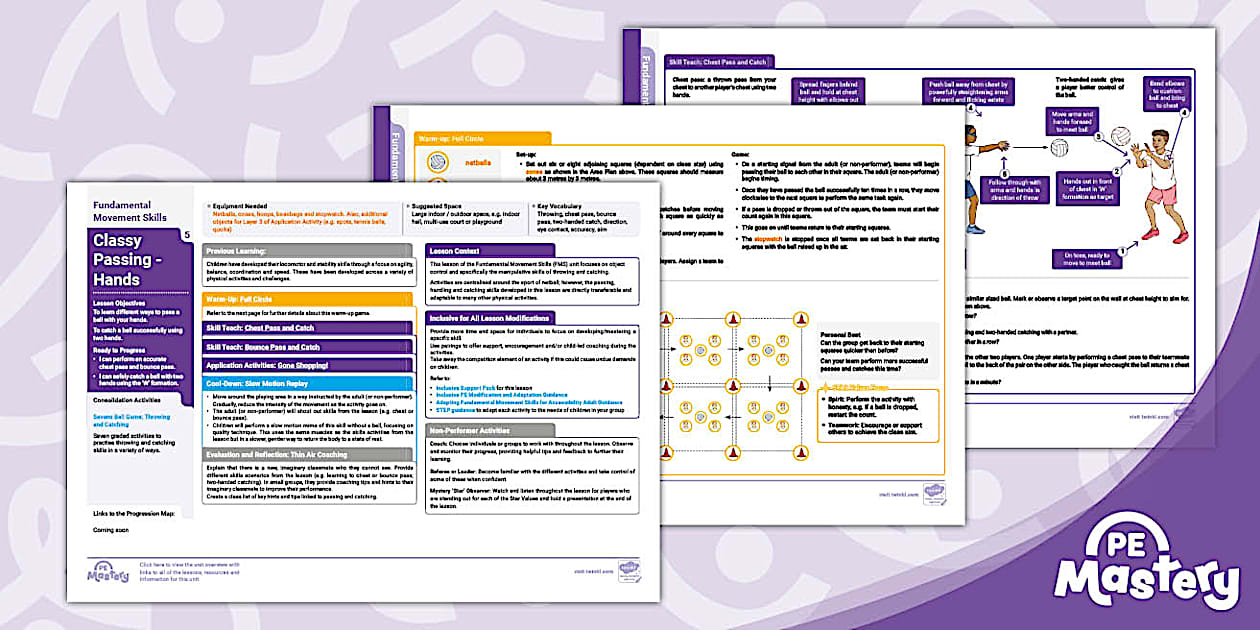 PE Mastery: Y3 Fundamental Movement Skills Lesson 5: Passing