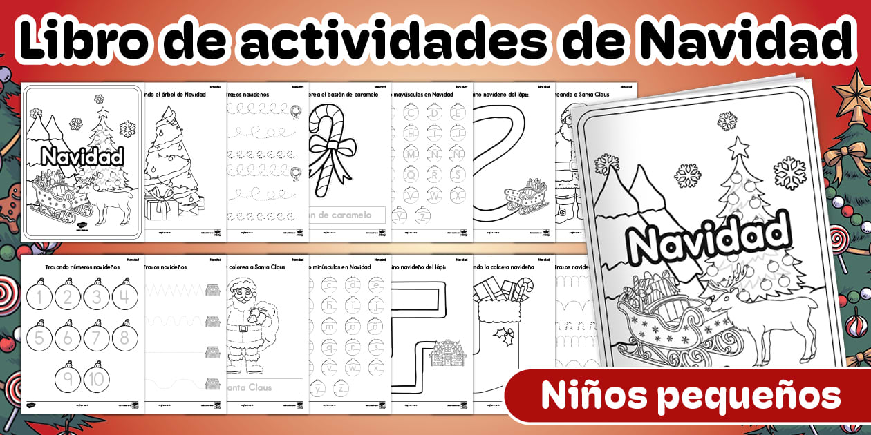Libro de actividades de Navidad para niños pequeños