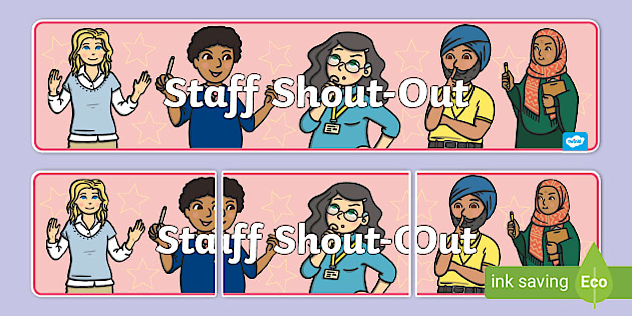 👉 Staff Shout-Out Display Banner - Twinkl