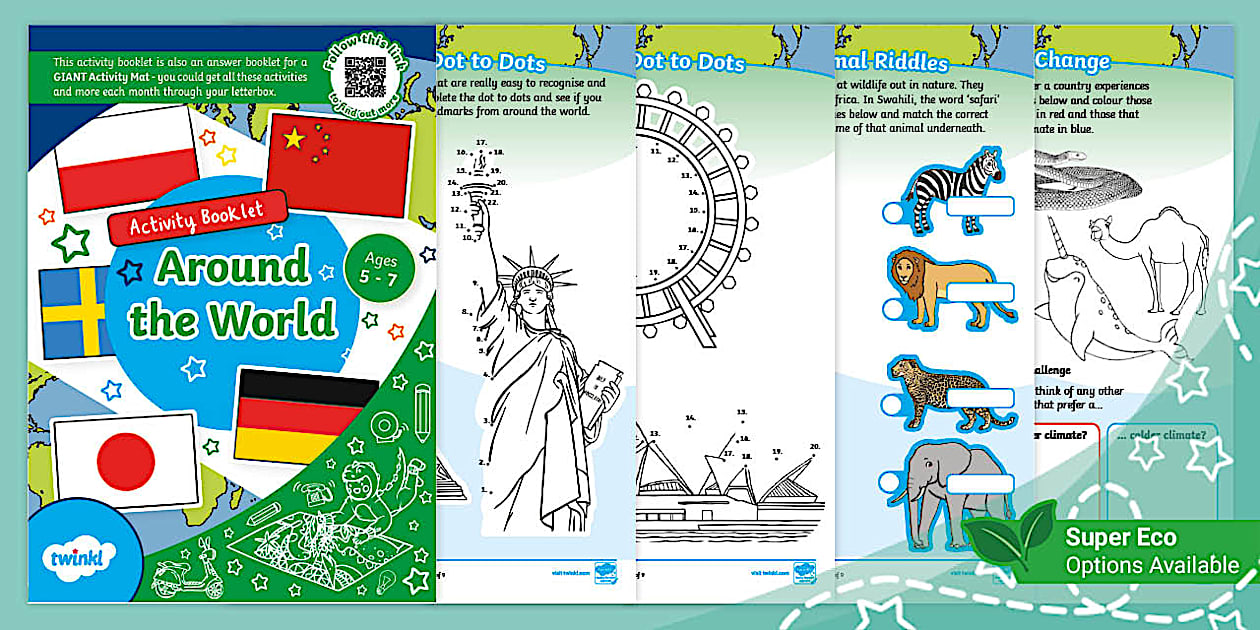 Around the World Activity Booklet (Ages 5 - 7) - Twinkl